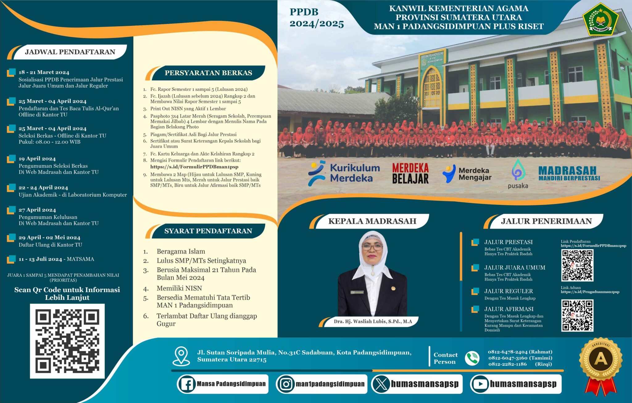 PENERIMAAN PESERTA DIDIK BARU MAN 1 PADANGSIDIMPUAN T.P 2024/2025 – MAN 1 PADANG SIDIMPUAN PLUS ...